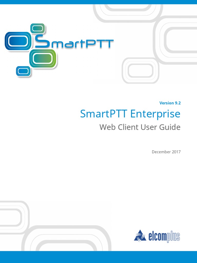 SmartPTT Enterprise 9.2 Web Client User Guide | PDF | Login | World Wide Web