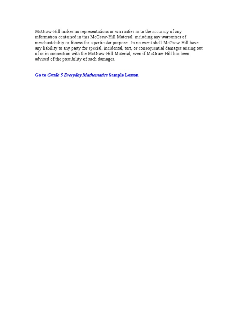 Go To Grade 5 Everyday Mathematics Sample Lesson | PDF | Triangle ...