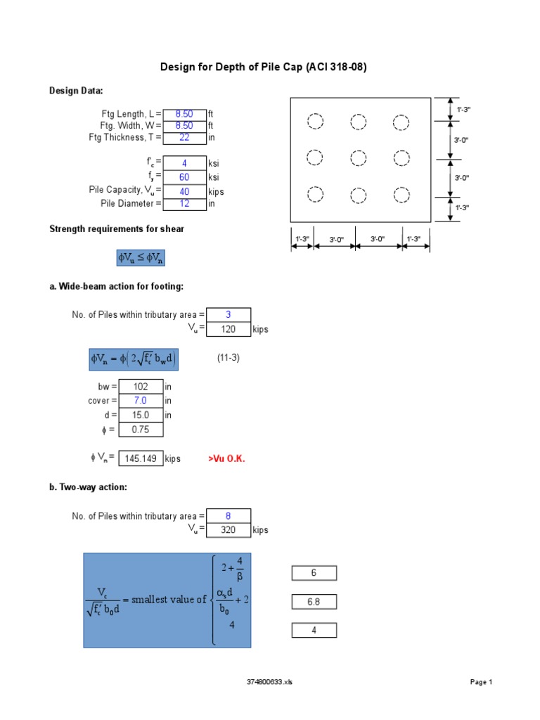 Documents - MX - Design For Depth of Pile Cap | PDF | Nature
