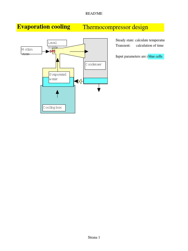 Evaporation Cooling Thermocompressor Design | PDF | Applied And ...