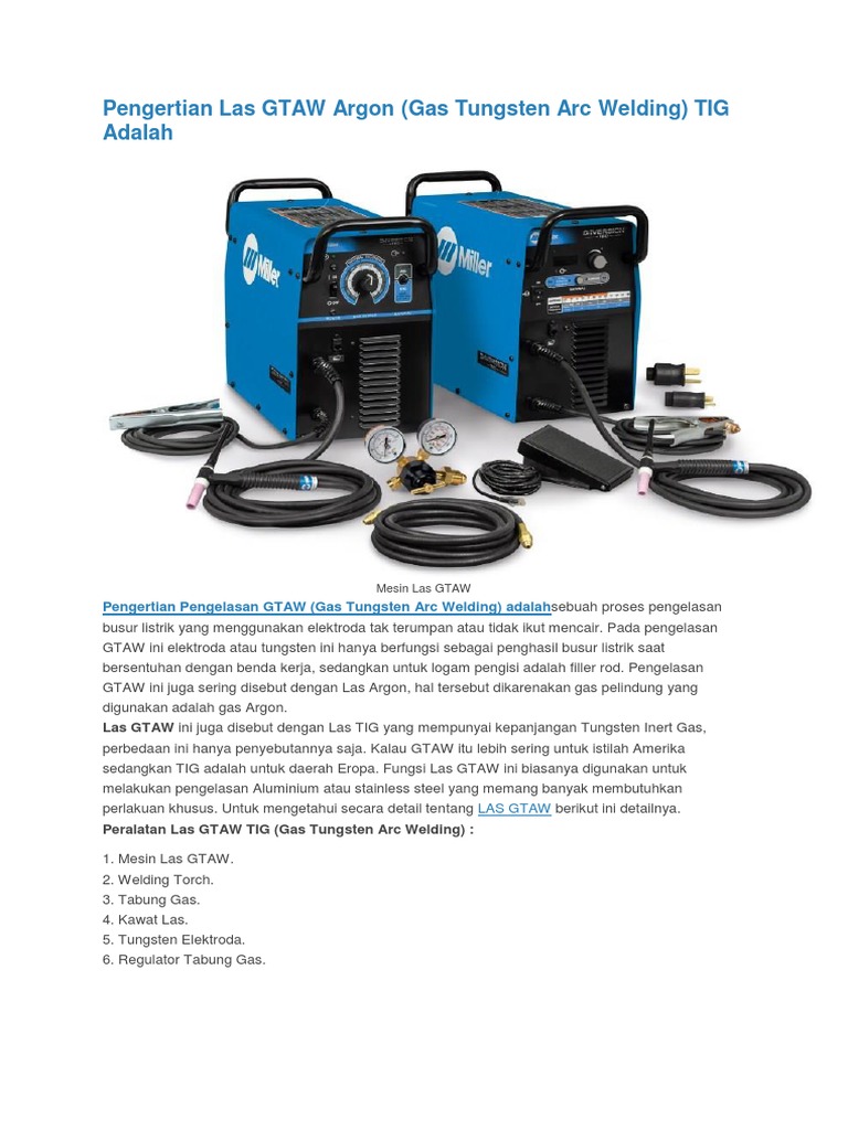 Pengertian Las GTAW Argon | PDF