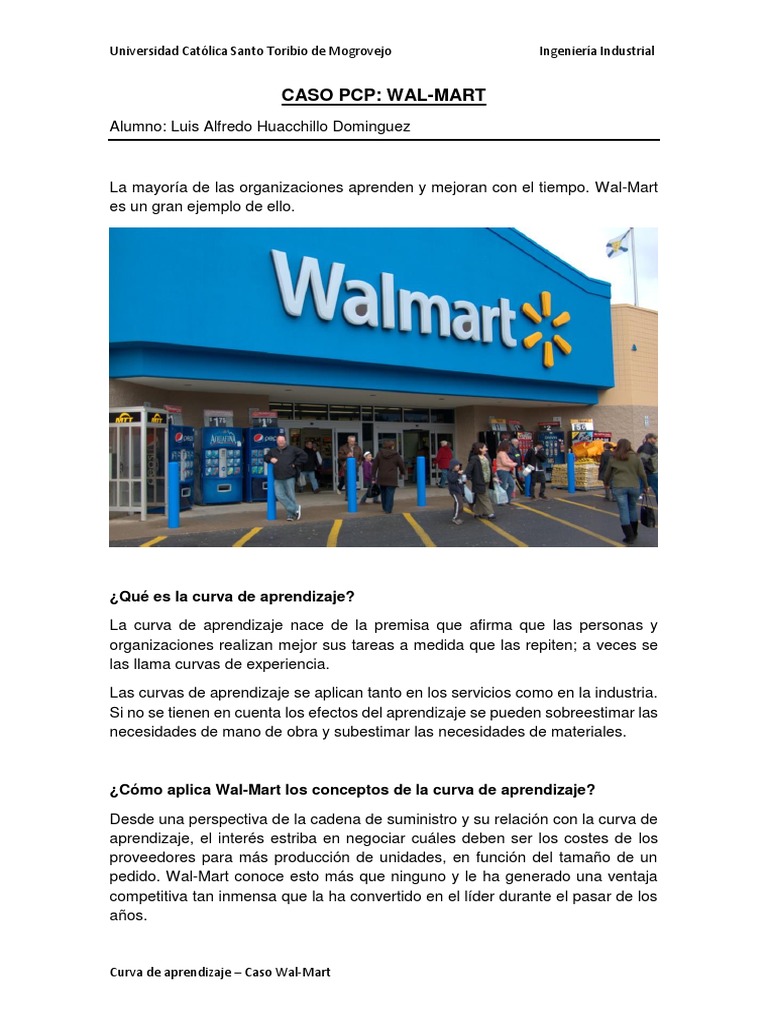 Caso Walmart | PDF | Walmart | Aprendizaje