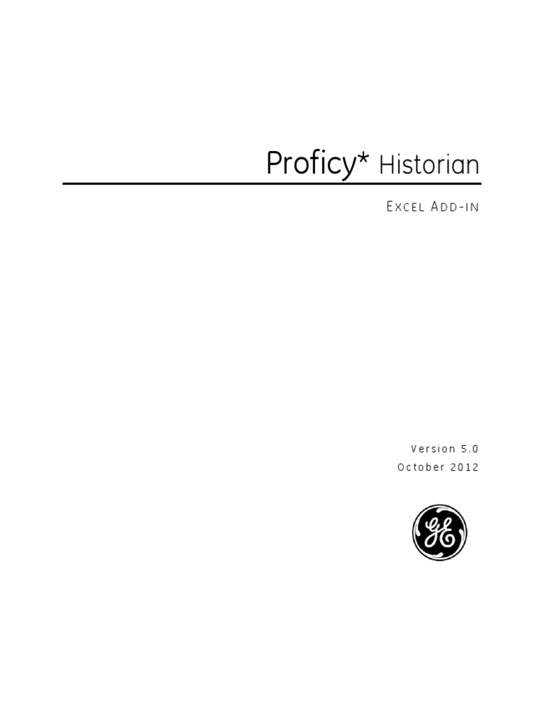 Proficy Historian 50 Excel Add in | PDF | Microsoft Excel | Information ...