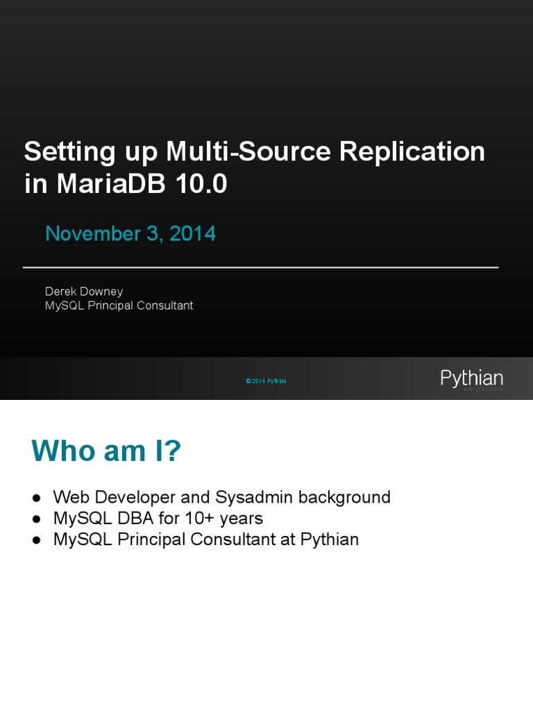 Setting Up Multi-Source Replication in MariaDB 10 | PDF | Replication (Computing) | Oracle Database