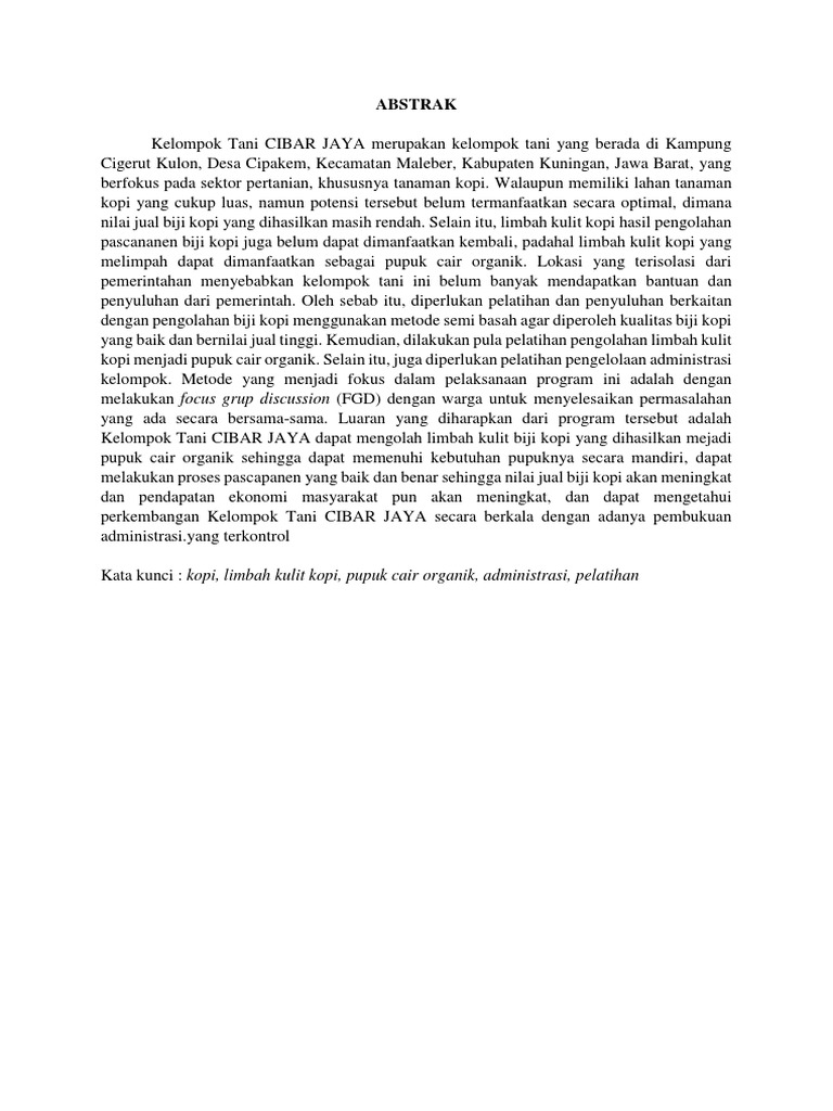 Abstrak Proposal PKM-T | PDF