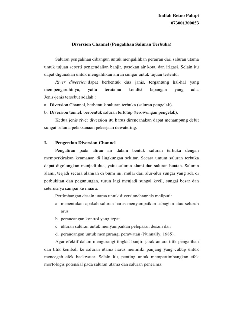 Diversion Channel | PDF