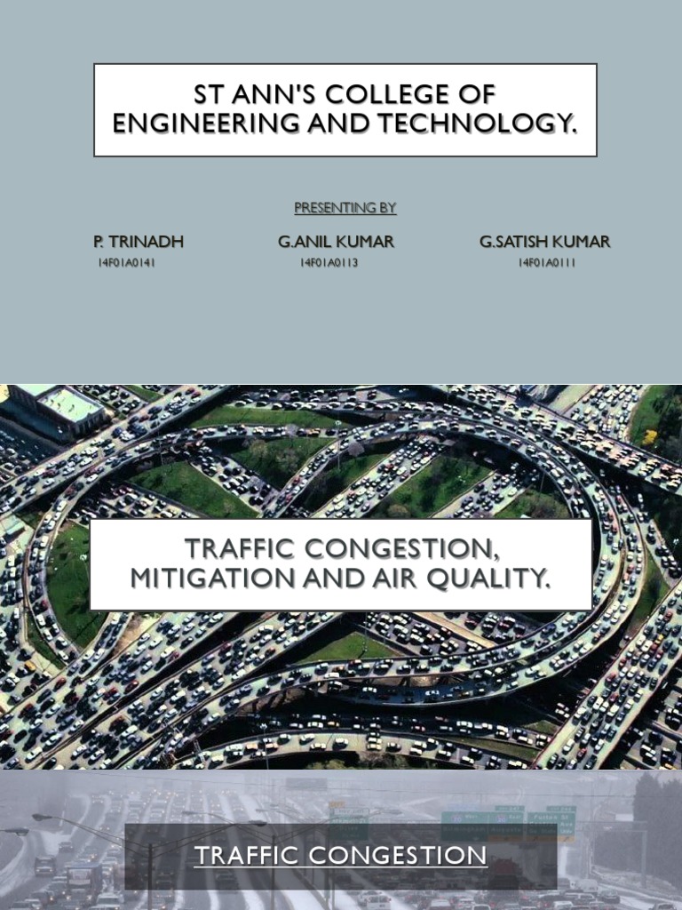 Traffic Congestion, Mitigation and Air Quality | PDF | Traffic ...