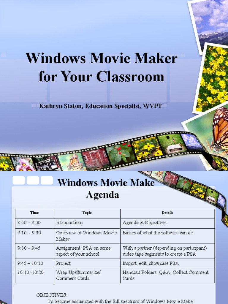 Windows Movie Maker For Your Classroom | PDF | Multimedia | Software