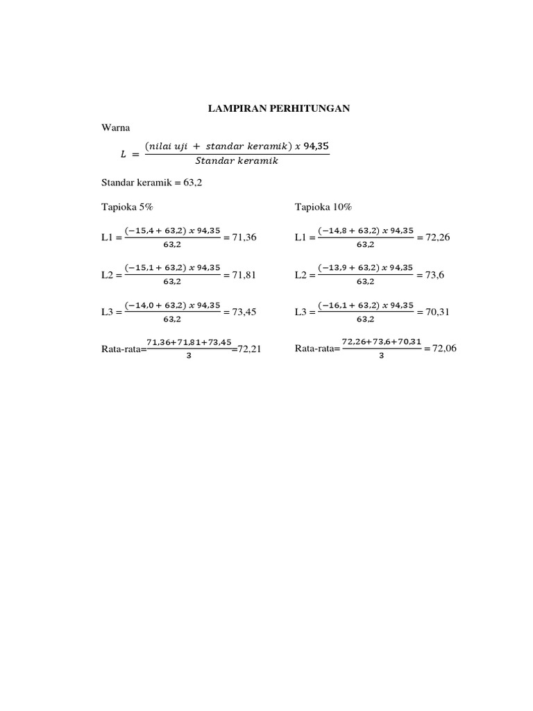 Lampiran Perhitungan | PDF