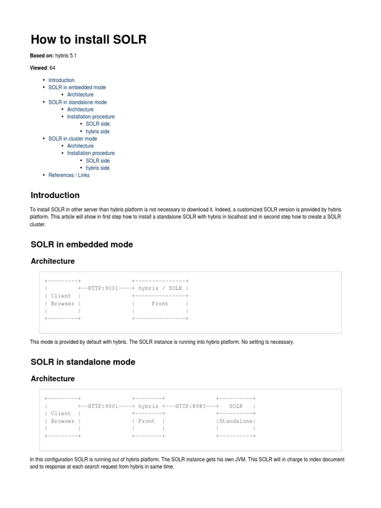 How To Install Solr Standalone | PDF | Apache Solr | Xml Schema