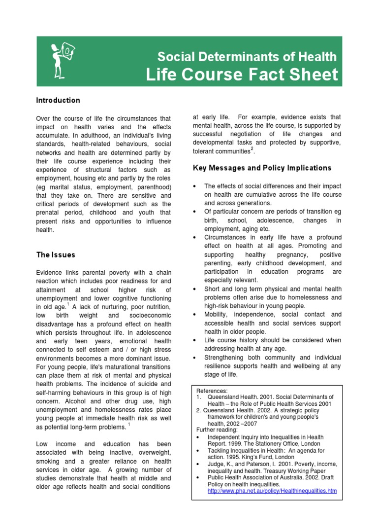 Life Course Fact Sheet | PDF | Behavioural Sciences | Psychology