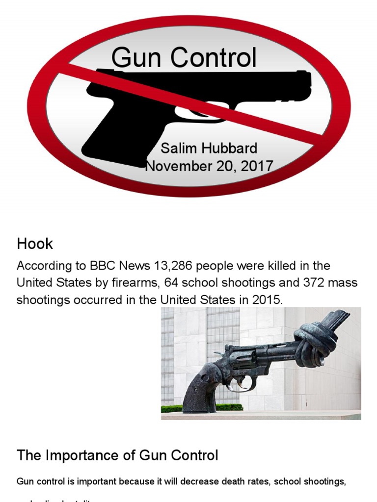 Gun Control Presentation | PDF | Gun Control | School Shooting
