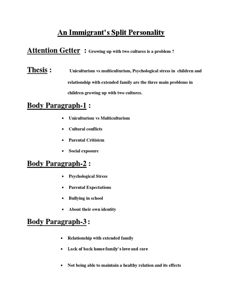 An Immigrant's Split Personality | PDF | Neuroscience | Interpersonal ...