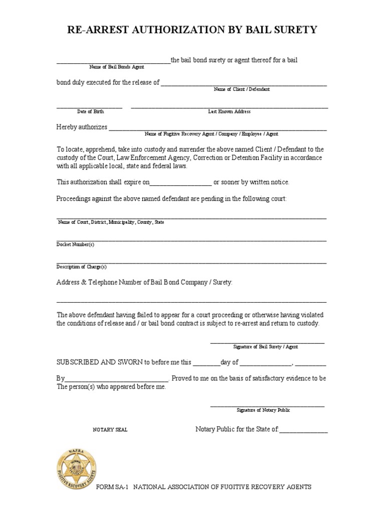 PDF Form Sa1 | PDF | Bail | Social Institutions