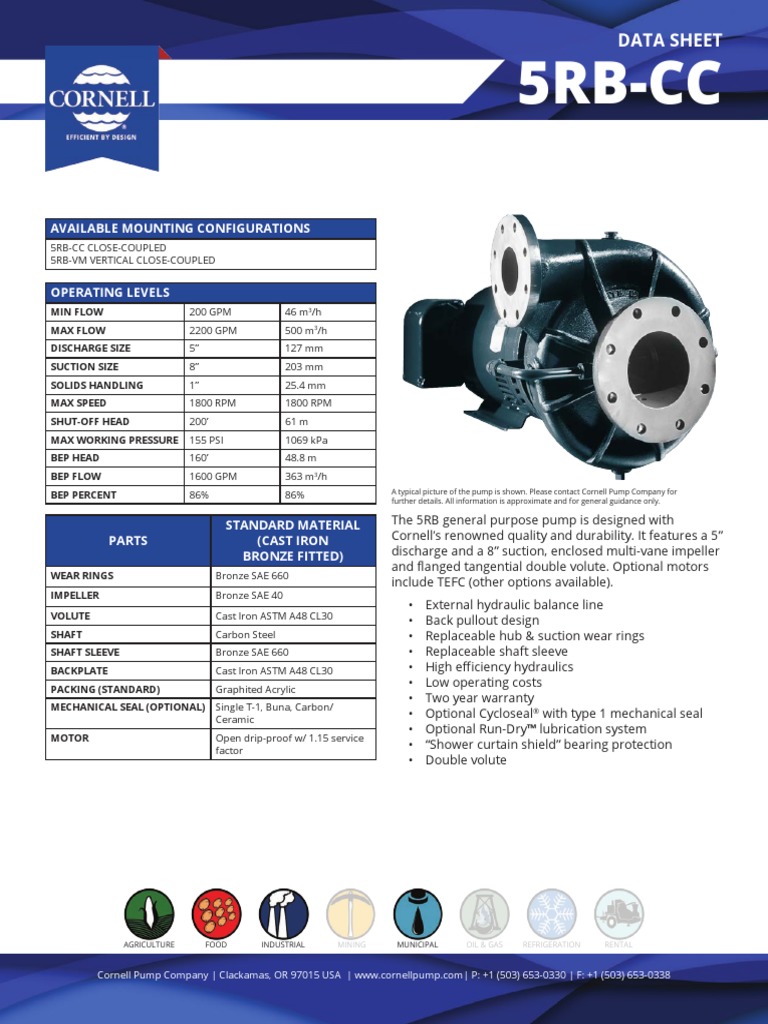 DS 5RB-CC | PDF | Pump | Machines