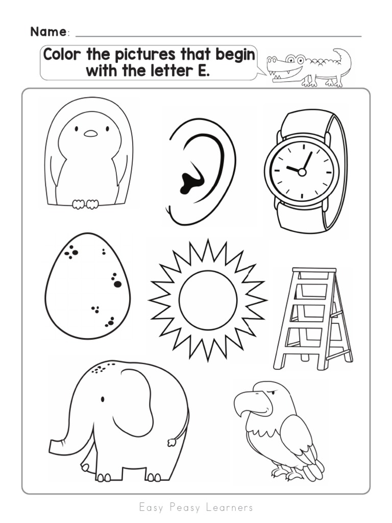 Letter E Worksheet Set 1 | PDF | Patent | Computing