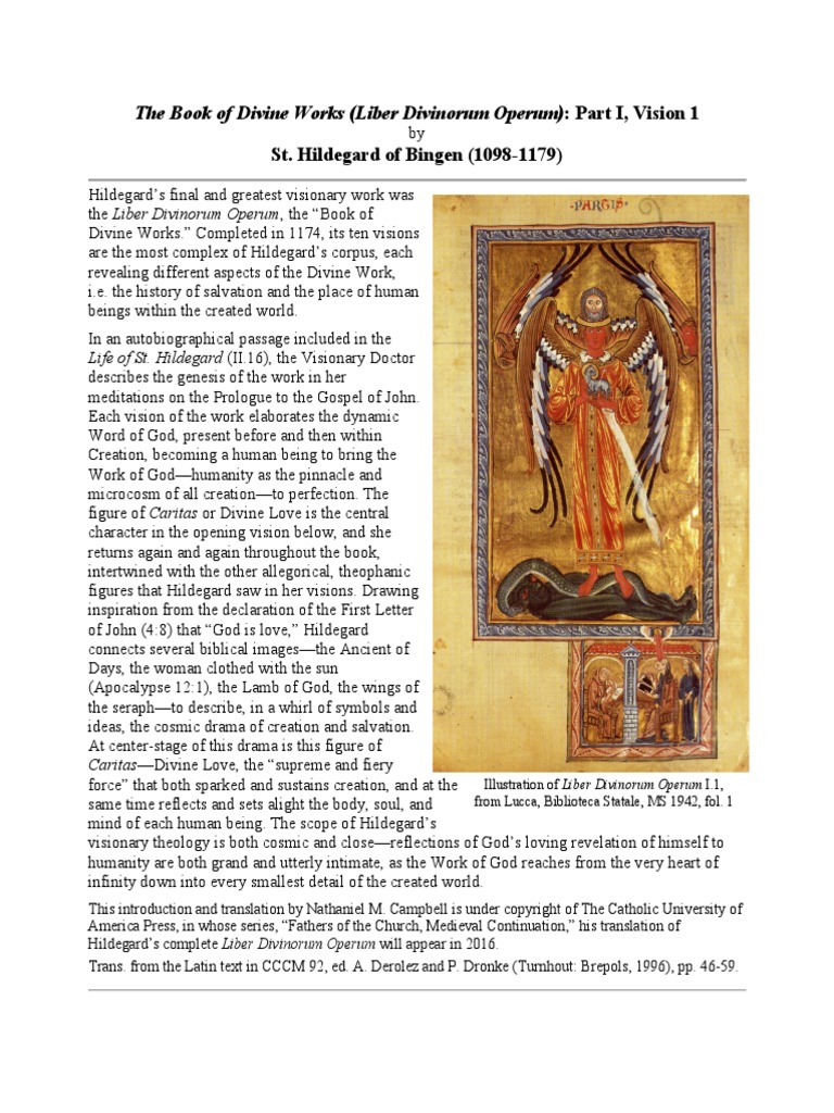 The Book of Divine Works (Liber Divinorum Operum) : Part I, Vision 1 ...