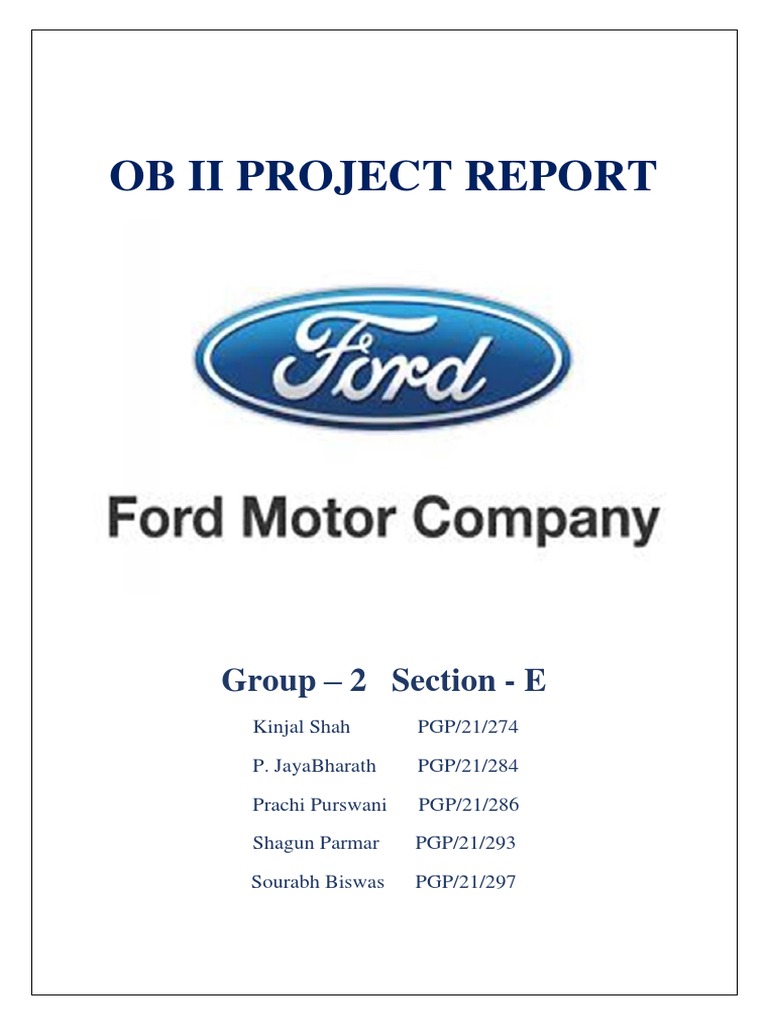 Ford Motor Company Revival Through The One Ford Strategy | PDF | Ford ...