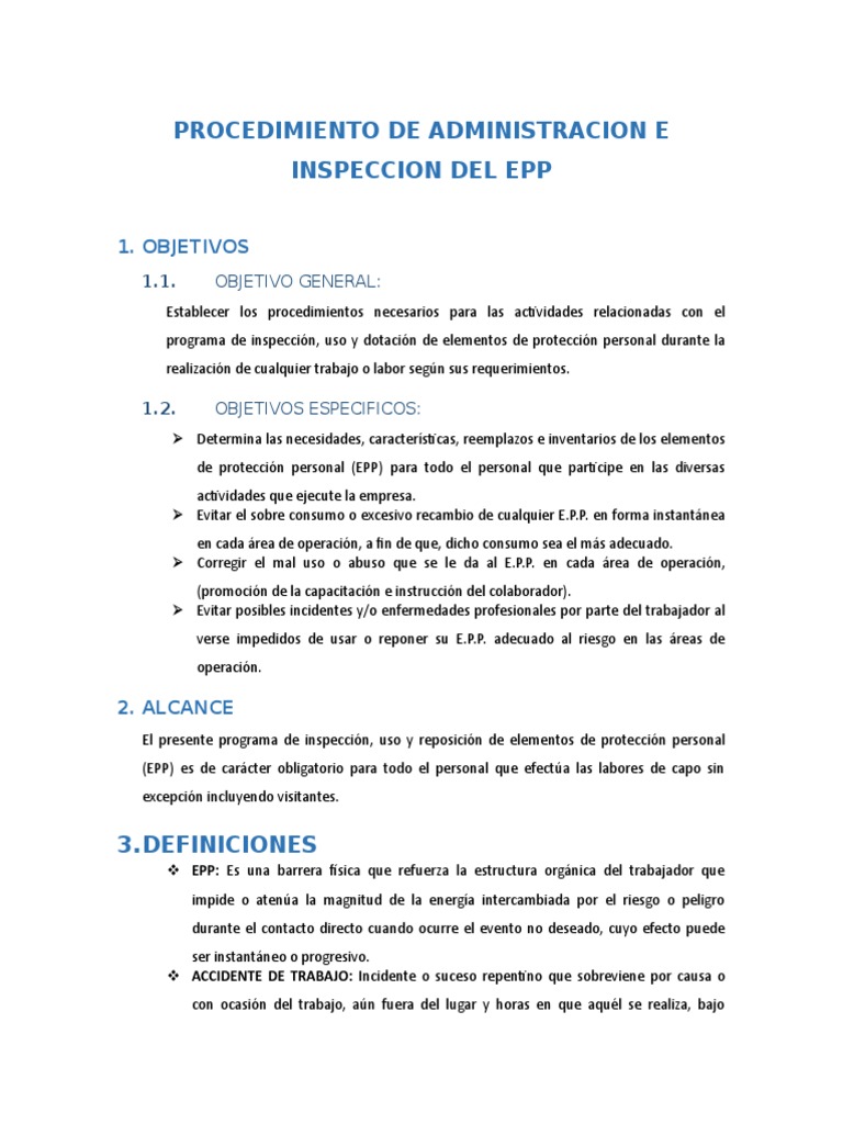 Procedimiento de Entrega de Epp | PDF | Science | Ciencia y Tecnología