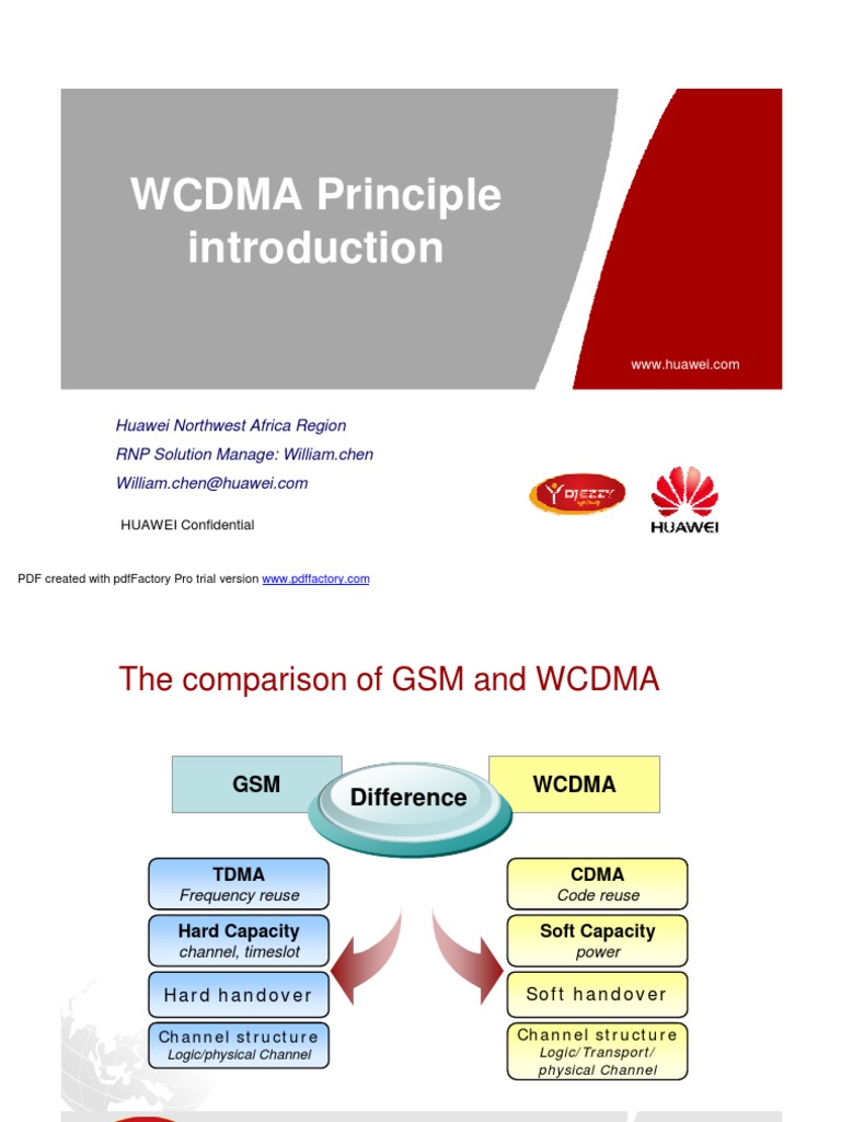 WCDMA Principle: Huawei Northwest Africa Region RNP Solution Manage: William - Chen | PDF ...