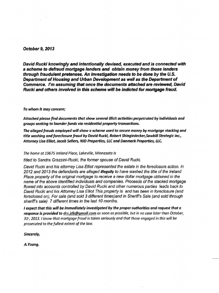 A Young Mortgage Fraud Letter 10092013