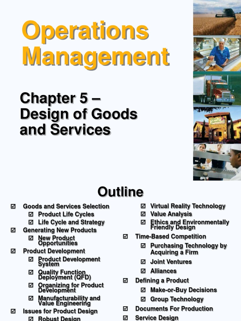 Operations Management: - Design of Goods and Services | PDF | Computer ...