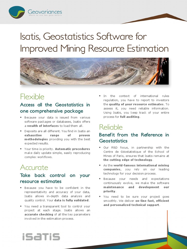 Geovariances Geostats Software For Improved Resource Estimation | PDF ...