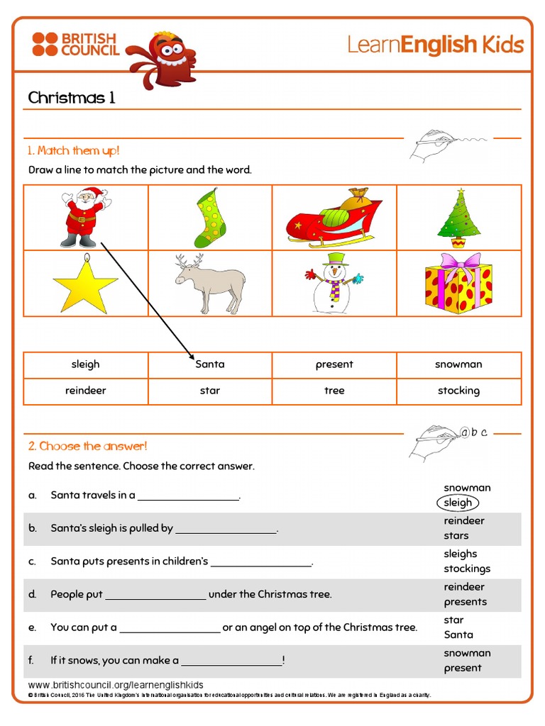 Worksheets Christmas 1 PDF | PDF | Santa Claus | Christmas Fiction