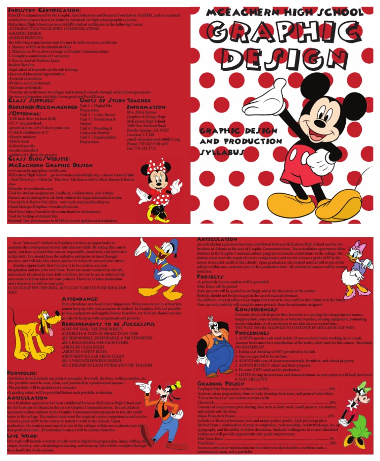 McEachern High School Graphic Design Syllabus | PDF | Test (Assessment ...