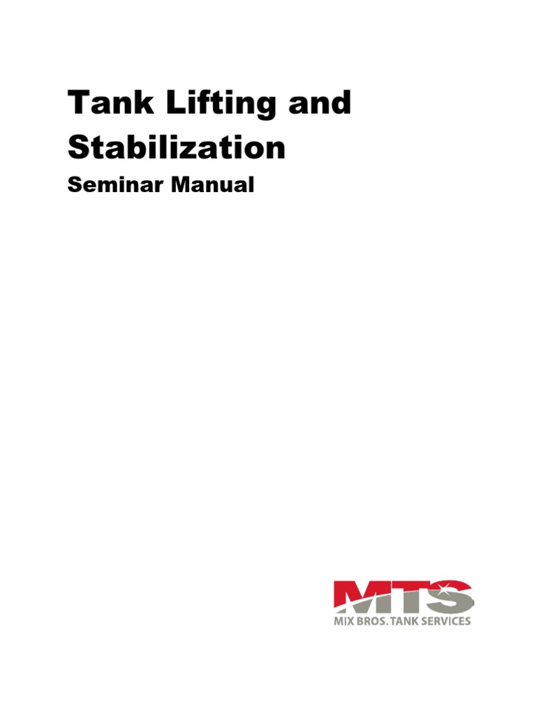 Tank Lifting And: Seminar Manual | PDF | Elevator | Lift (Force)