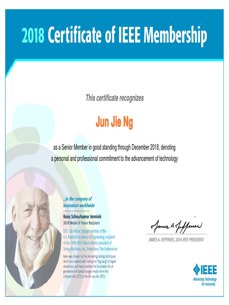 Ieee Member Certificate | PDF