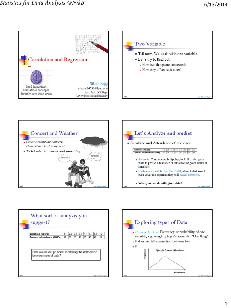 Statistics For Data Analysis Lec 4 Correlation and Regression | PDF | Correlation And Dependence ...