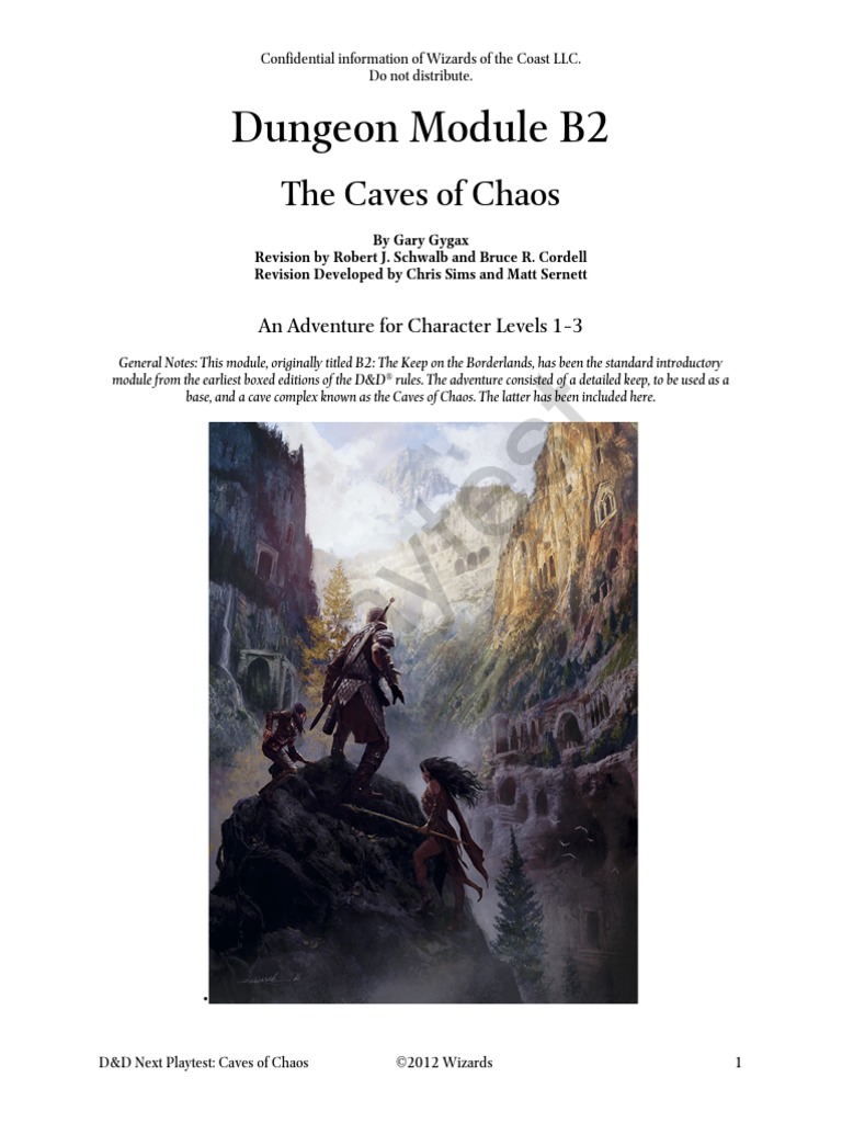 Playtest: Dungeon Module B2 | PDF | Leisure