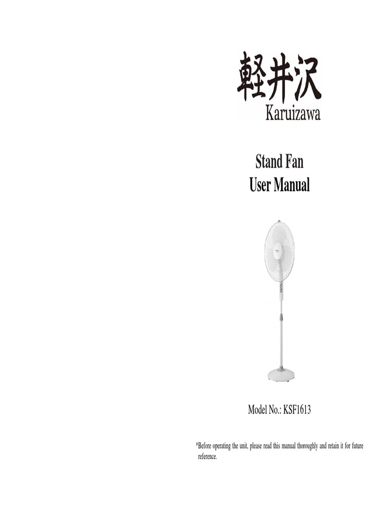Stand Fan User Manual | PDF | Ac Power Plugs And Sockets | Damages