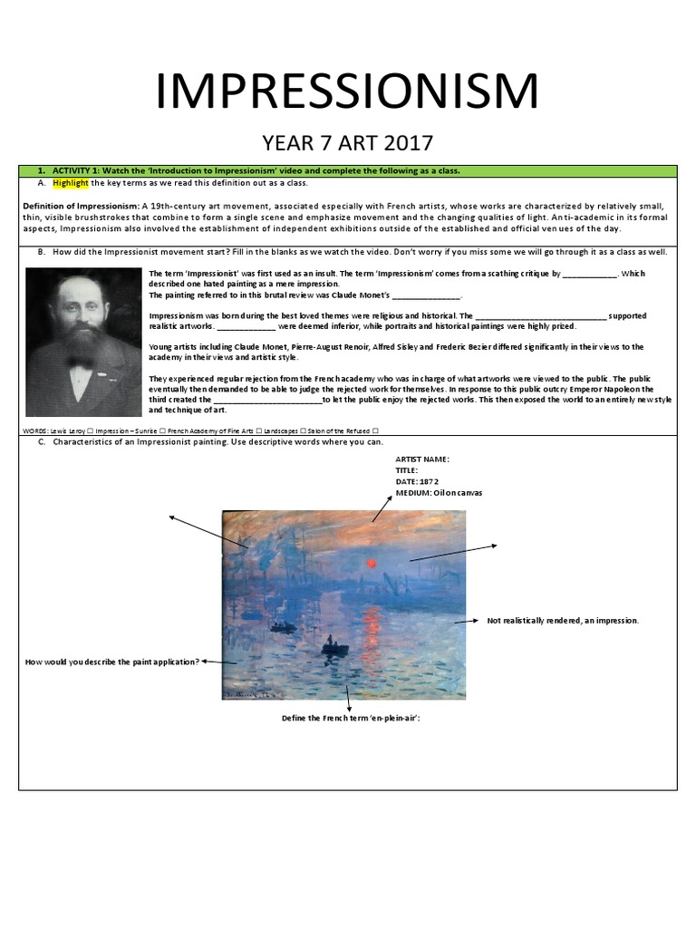 Impressionism | PDF | Impressionism | Plastic Arts