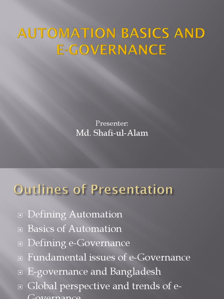 Automation and e-Governance in Bangladesh | PDF | E Government | Automation