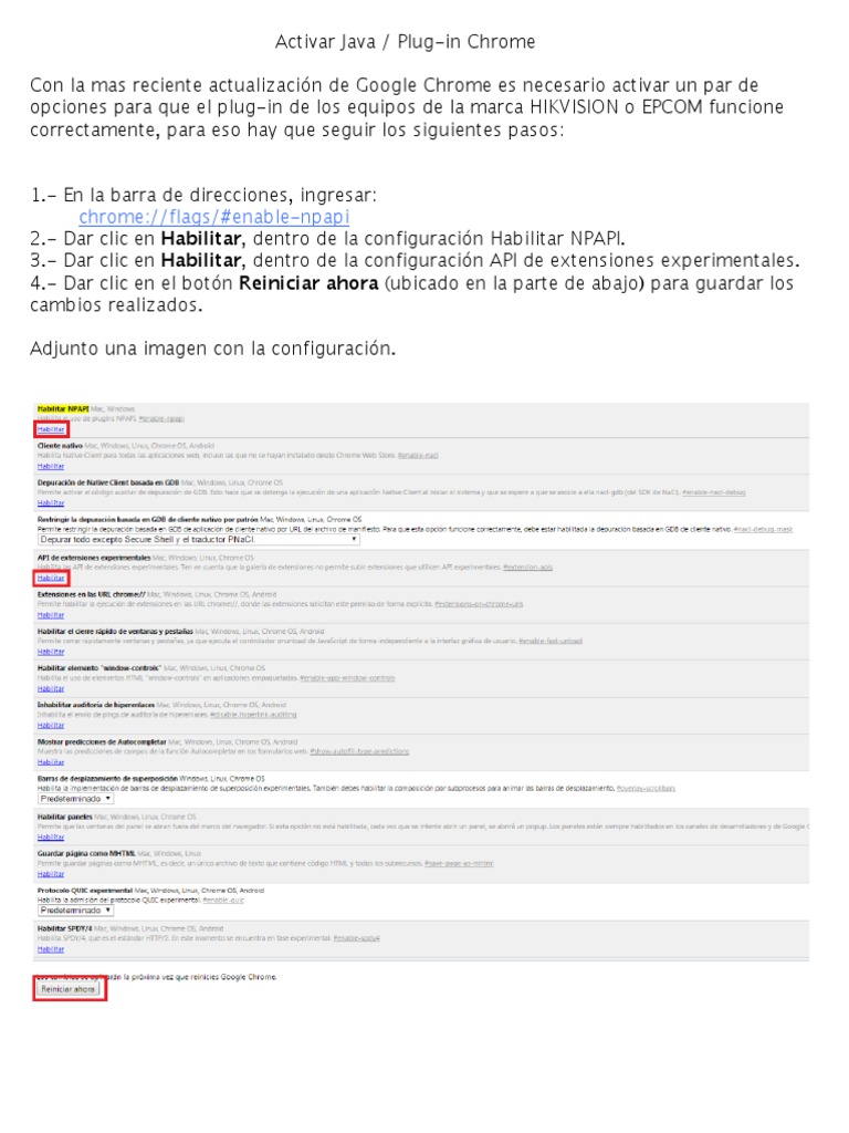 Activar Java Plug in Chrome | PDF