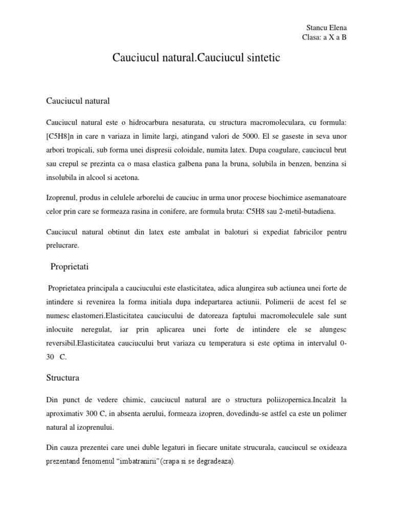 Cauciucul Natural | PDF