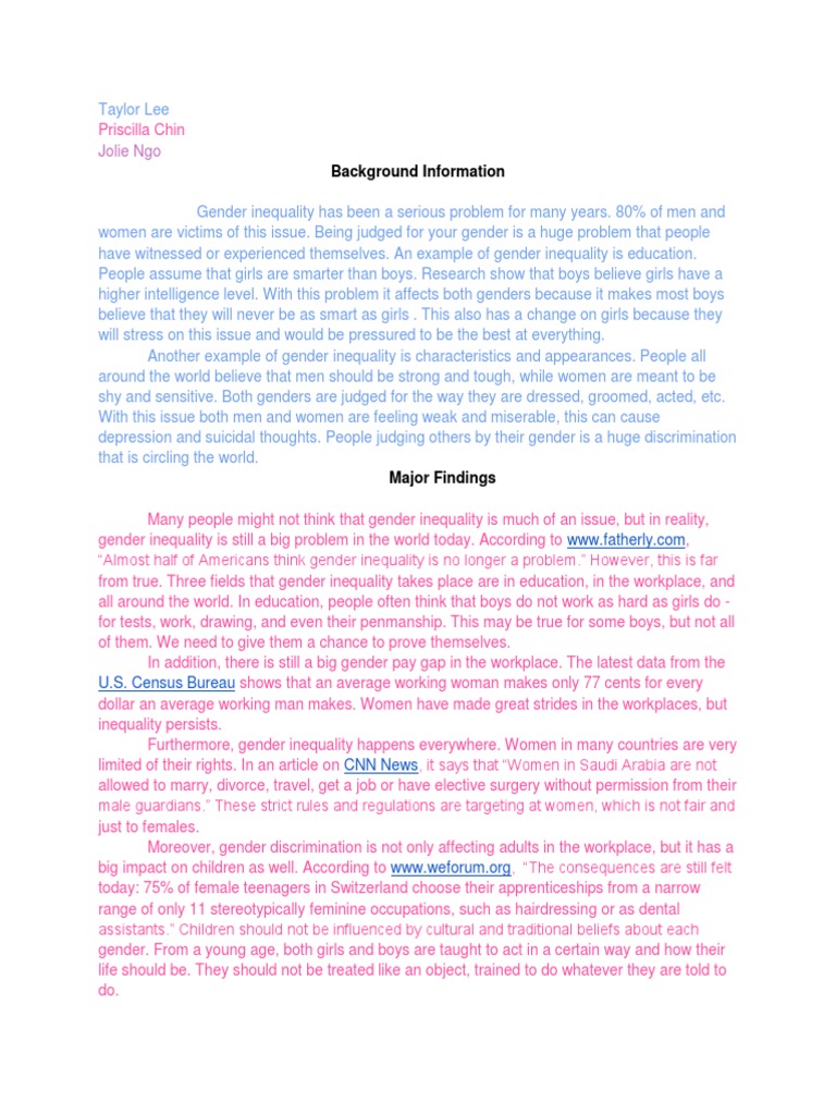 Advocacy Speech - Gender Inequality 2 | Download Free PDF | Gender ...