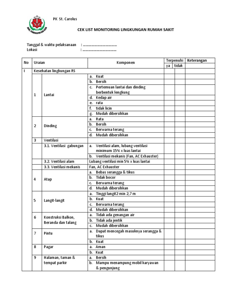 0000004191-Cek List Kebersihan Lingkungan | PDF