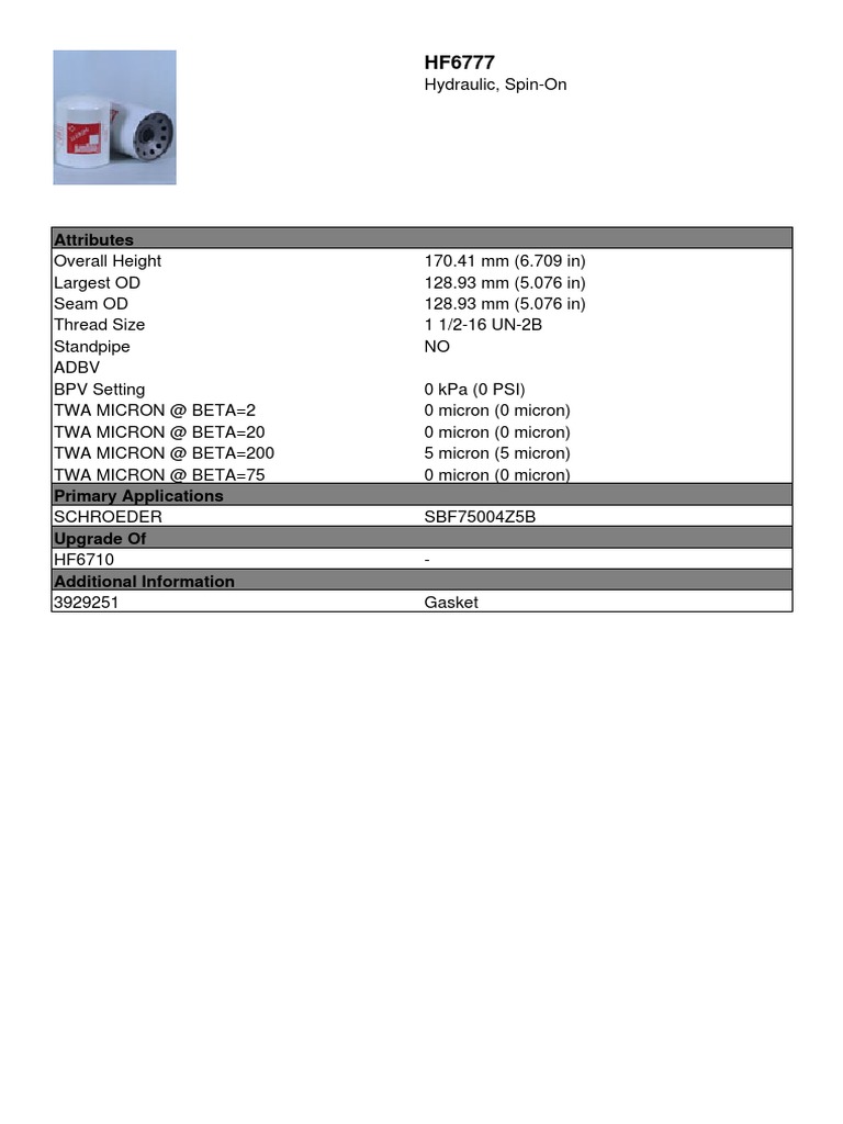 HF6777 Upgrade HF 6710 Cross P167162 | PDF
