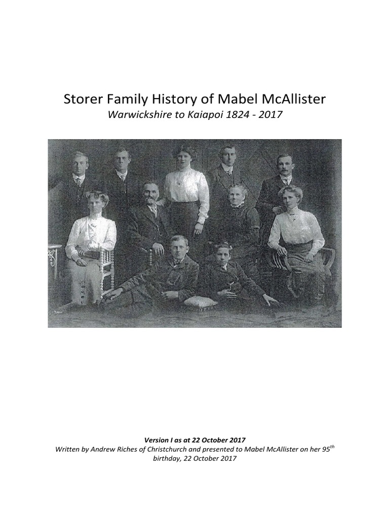 Storer Family History - Waimakiriri | PDF | Nature | Business