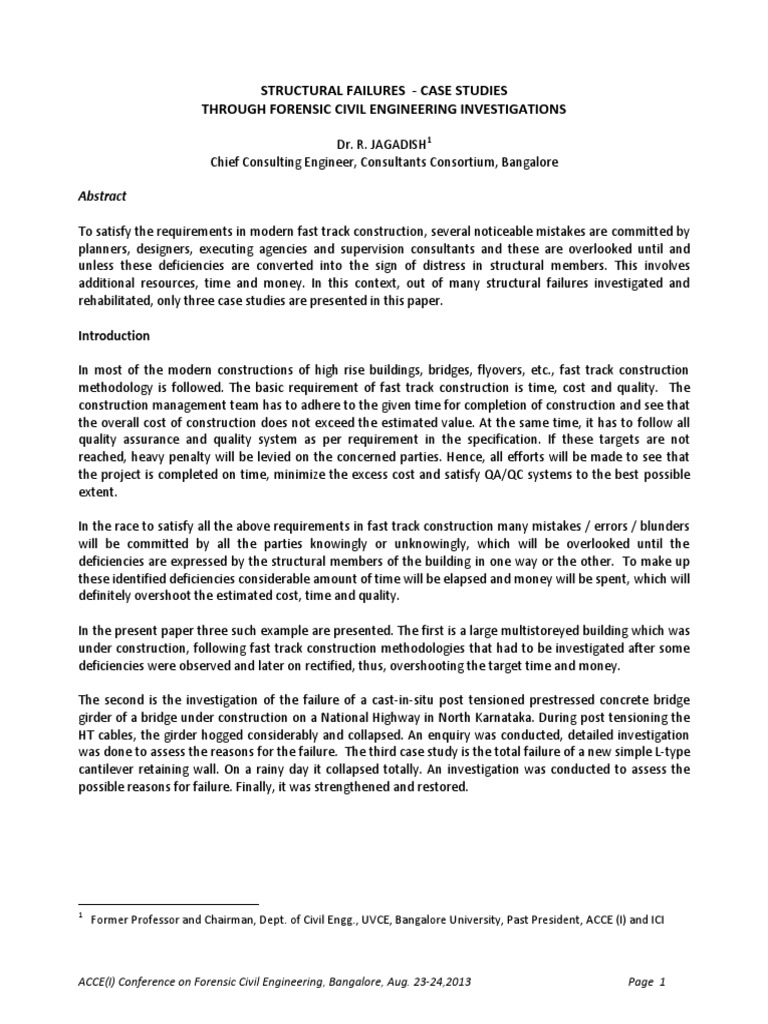 Structural Failures - Case Studies | PDF | Prestressed Concrete | Concrete
