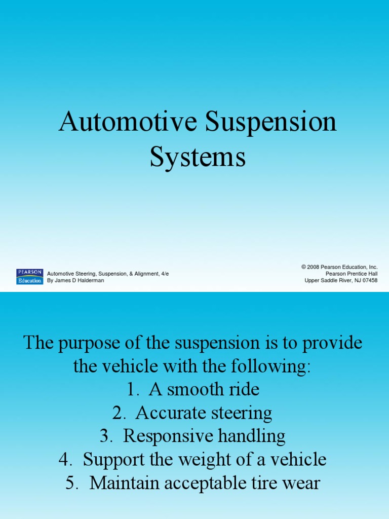 Automotive Suspension Systems | PDF | Suspension (Vehicle) | Steering