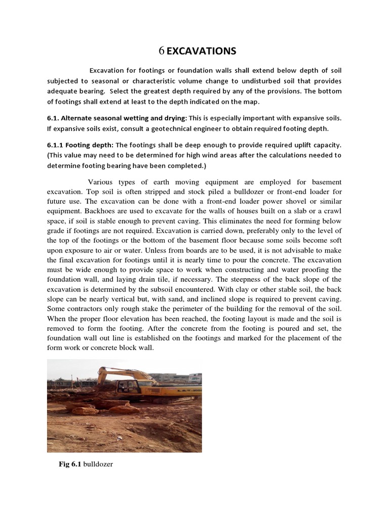 Excavation Techniques and Safety Guidelines | PDF | Stairs | Excavation ...