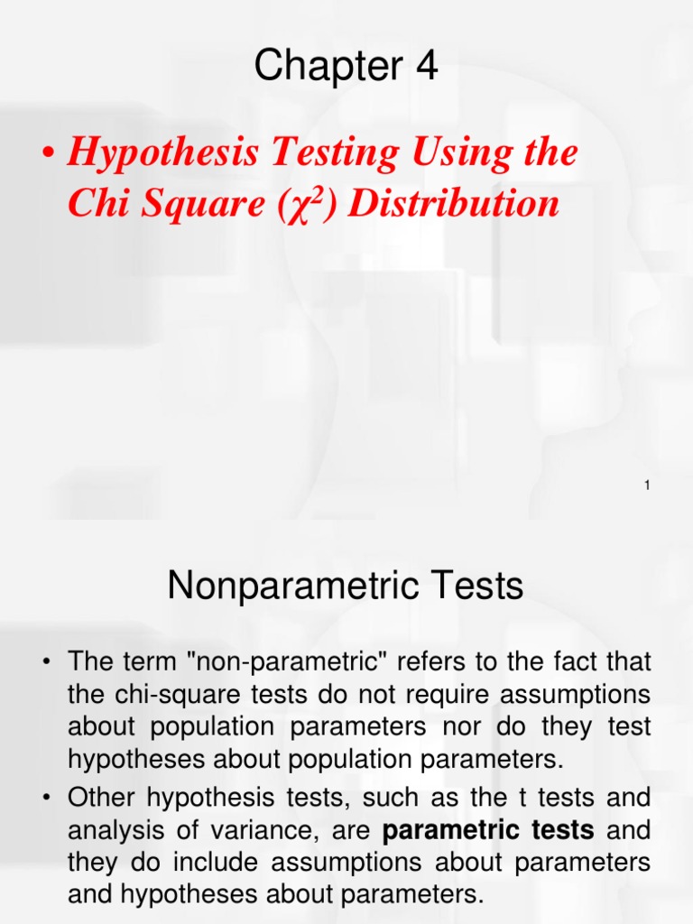 - Hypothesis Testing Using the: Chi Square (χ) Distribution | PDF | Chi ...