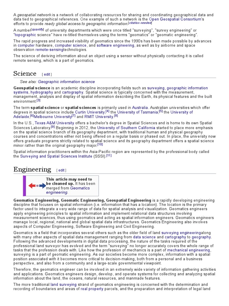 Geographic Information Science | PDF | Geomatics | Information Science