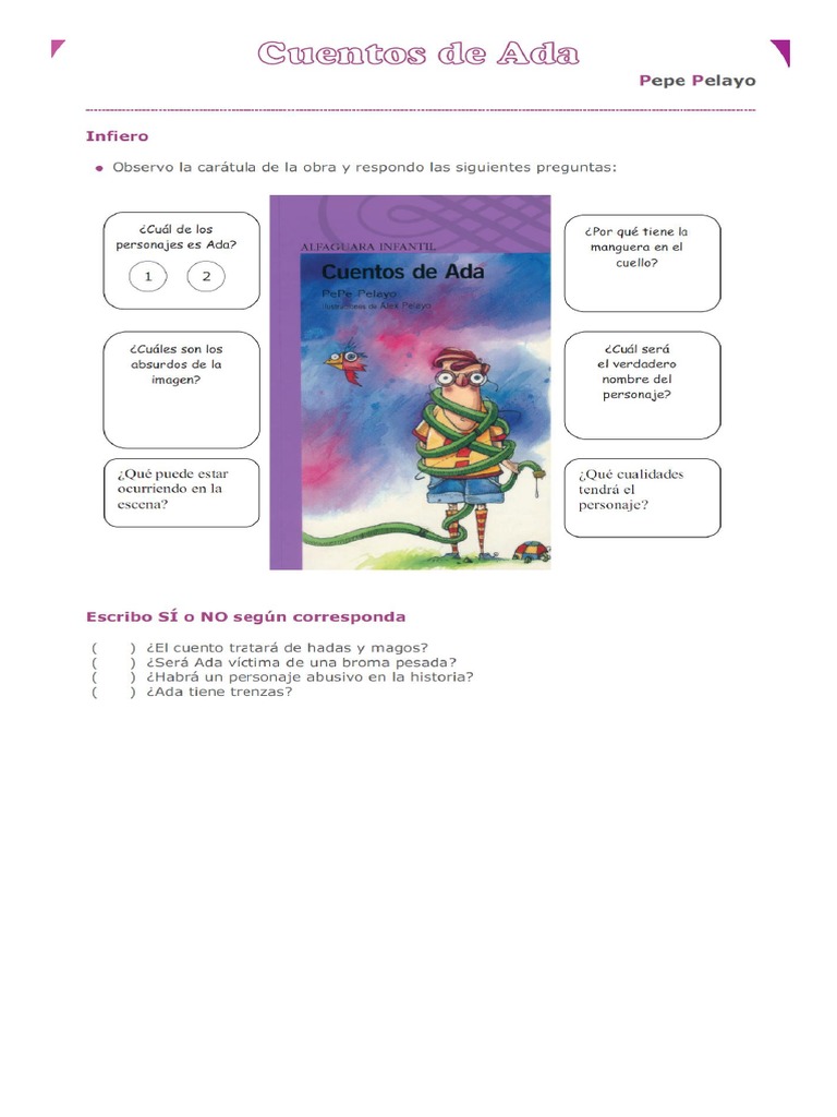 Guia Cuentos de Ada | PDF