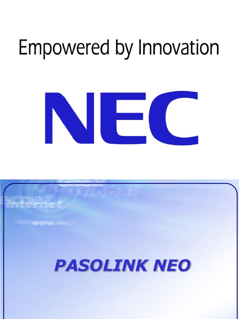 Características del Pasolink NEO de NEC | PDF | USB | Tecnología digital