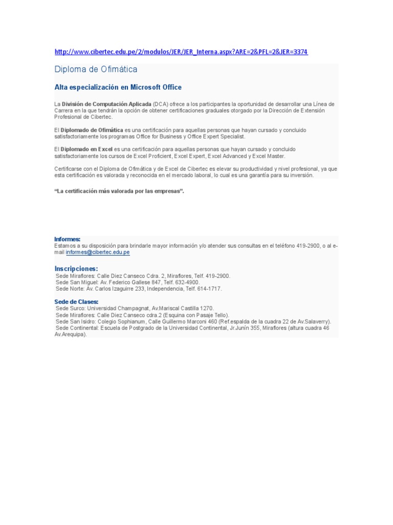 Diplomado en Ofimatica & Excel | PDF | Software de negocios | Microsoft ... Diplomado en Ofimatica & Excel | PDF | Software de negocios | Microsoft ...